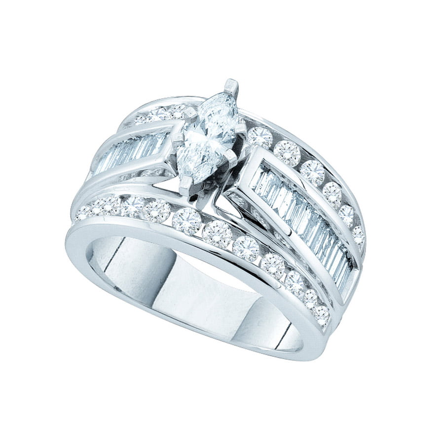14k White Gold Bridal Ring Set 1.00ctw | Pueblo Jewelers Diamond Gallery